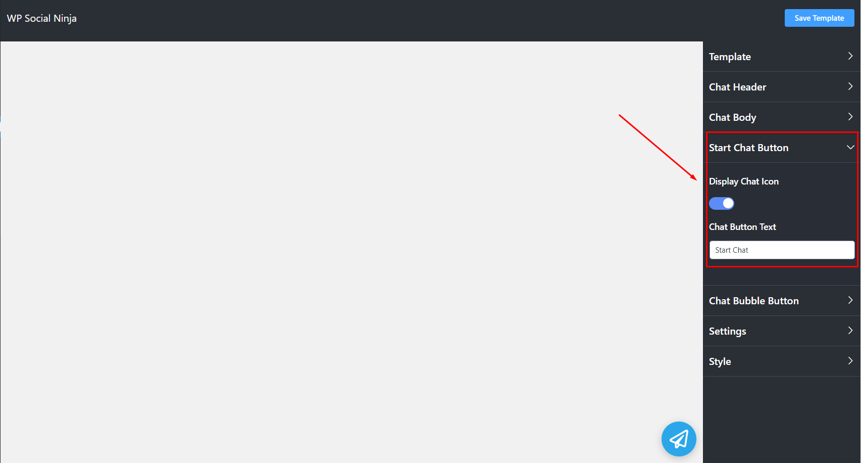 Template Layout Of Social Chat Platforms Of WP Social Ninja