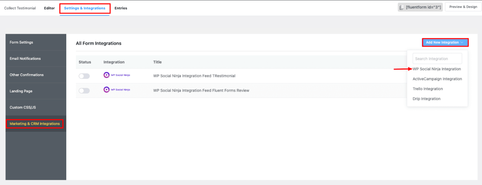 How to Collect Testimonials with Fluent Forms in WP Social Ninja